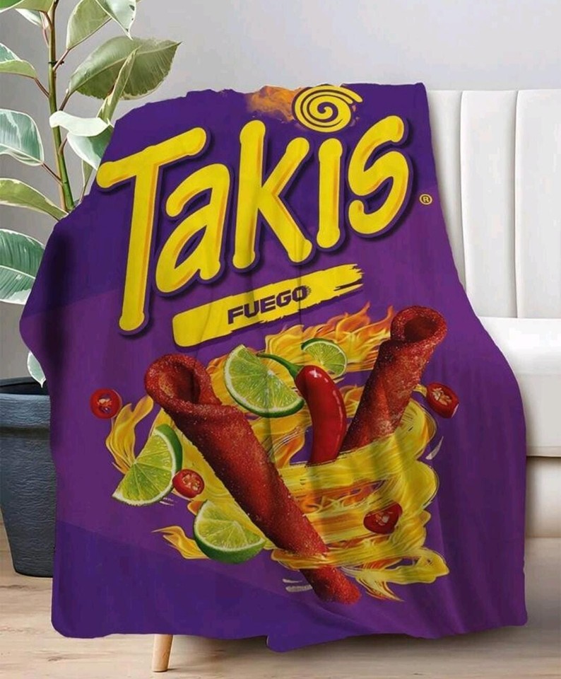 Takis Blanket Plush Fuego Flannel Throw Cozy Camping Gift New Sealed ...