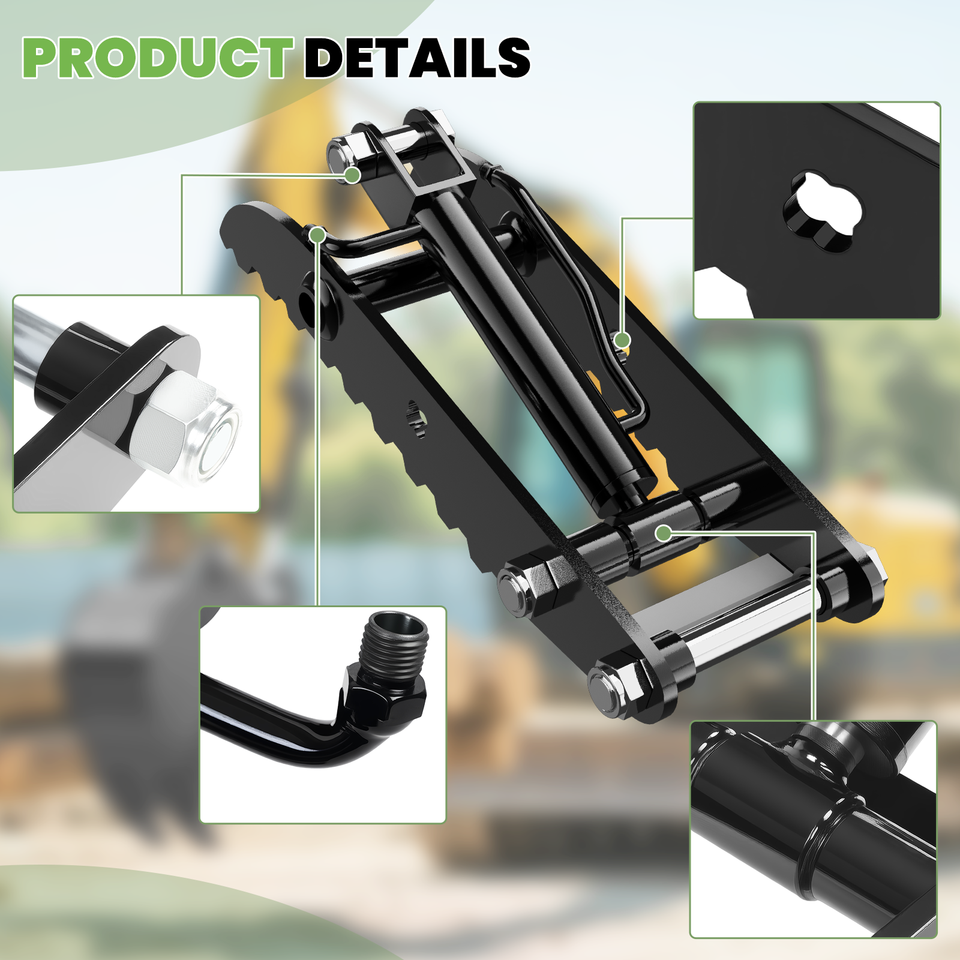 1-1.5Ton Mini Excavators Small Digger Attachment Kit Hydraulic Thumb ...