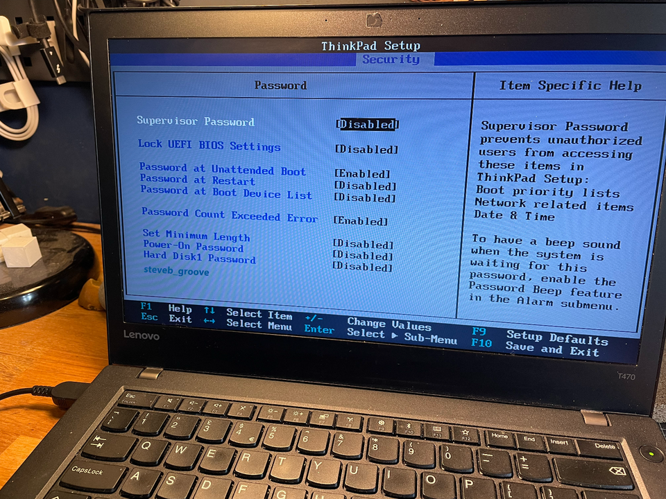 Lenovo ThinkPad Supervisor BIOS locked password removal, reset unlock ...