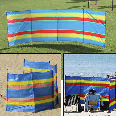 8/10 POLE BEACH HOLIDAY CARAVAN CAMPING TALL WINDBREAKER WIND BREAK ...