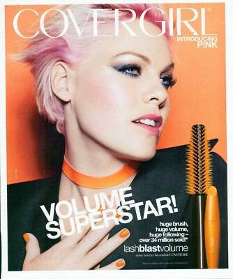 COVERGIRL Cosmetics Magazine Print Ad Advert PINK MASCARA VTG 2012 | eBay