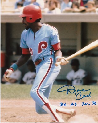 DAVE CASH PHILADELPHIA PHILLIES 3 X ALL STAR 74-76 ACTION SIGNED 8x10 ...