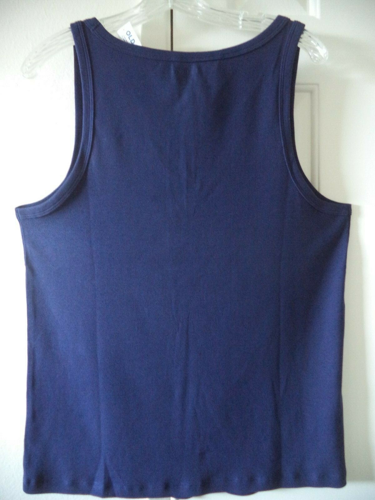 Must Have Old Navy Dark Blue Navy Fitted V-Neck Ribbed Tank Top Shell ...
