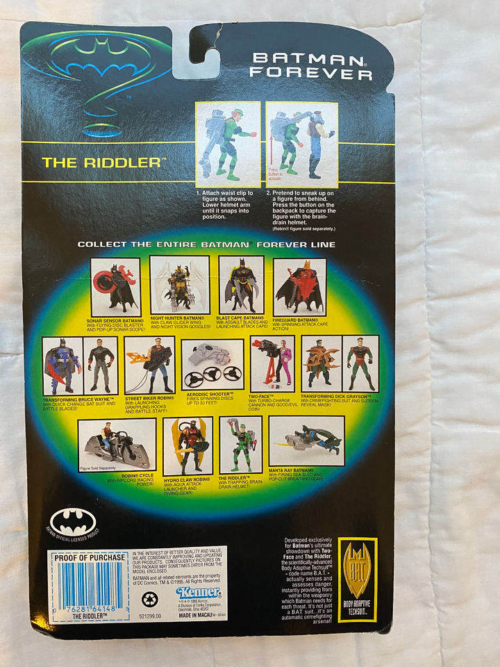 Batman Forever - The Riddler With Trapping Brain Drain Helmet Figure ...