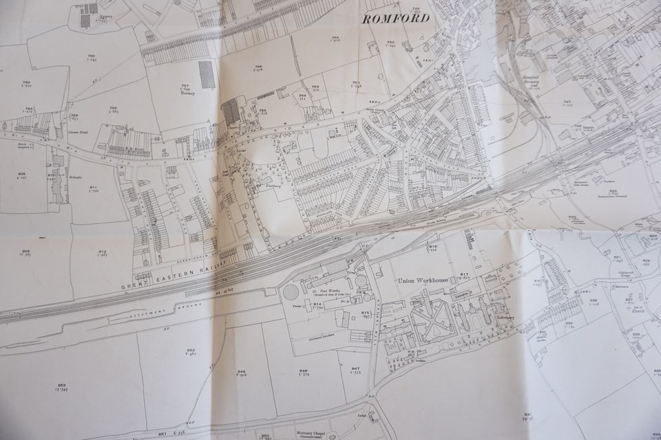 1920 Romford Rush Green Great Eastern Railway OS Railway Map | eBay UK