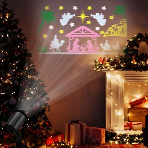Christmas Nativity Scene Projector Lights Outdoor Waterproof Christian ...