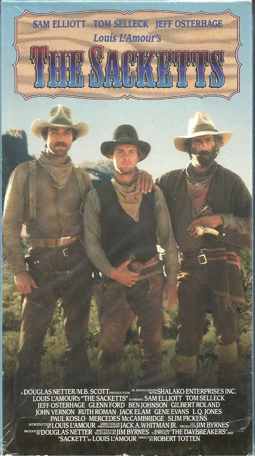 The Sacketts VHS 1991 2-Tape Sam Elliot Tom Selleck Jeff Osterhage ...