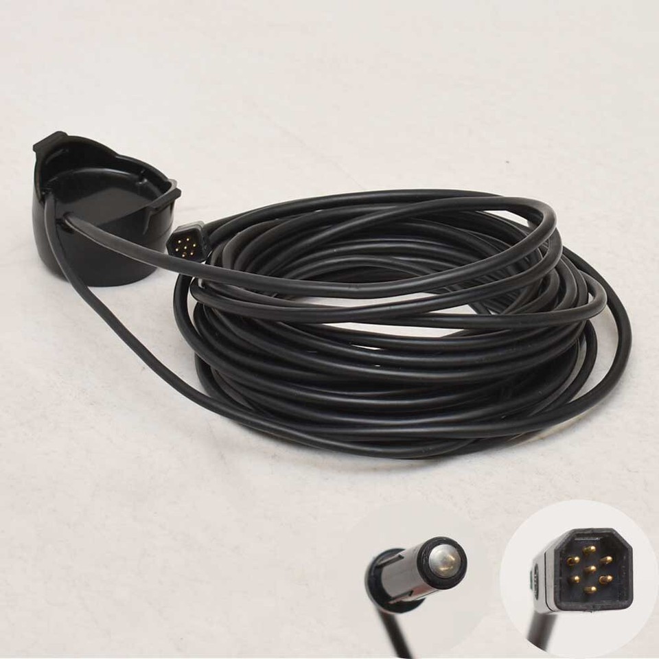 Boat Puck Transducer w/ 7-Pin Male 20 FT Cable | eBay
