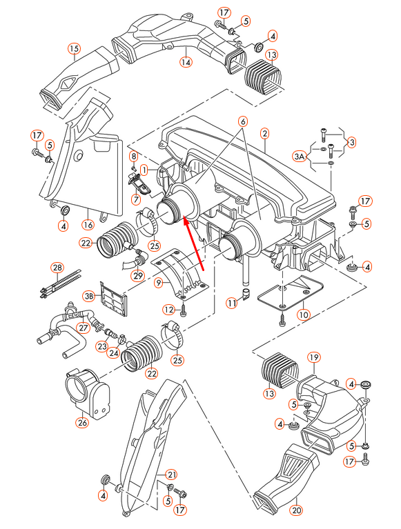 OEM Audi R8 Engine Air Filter 420133844D 5.2 Petrol 404kw Genuine for ...