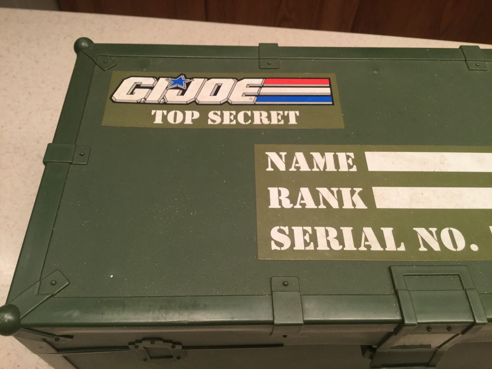 Vintage GI Joe Plastic Used Foot Locker Nice Green Empty W/ Stickers | eBay