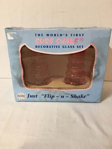 Sure Shake Decorative Glass "Flip-n-Shake" Salt & Pepper Shaker Set ...