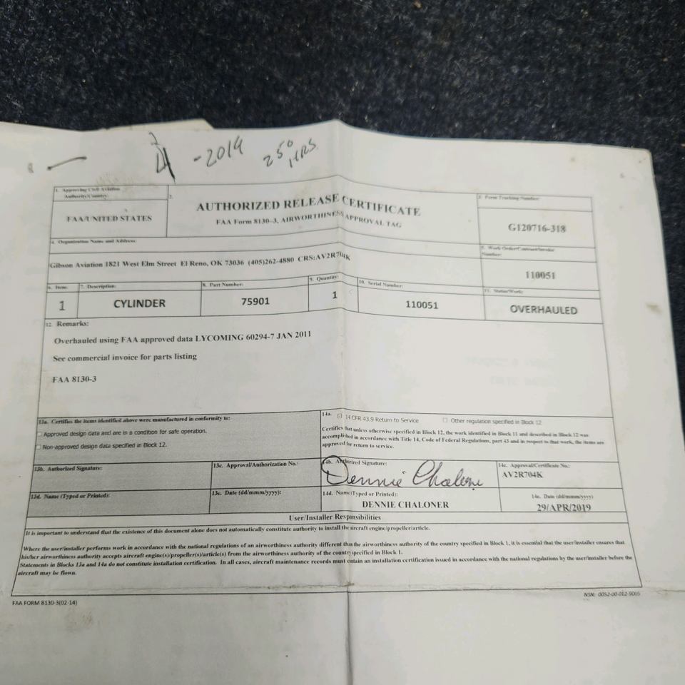 05K21100 | Lycoming O-320 PIPER PA28-140 | KIT CYL PISTON RNG ASSY OHL ...