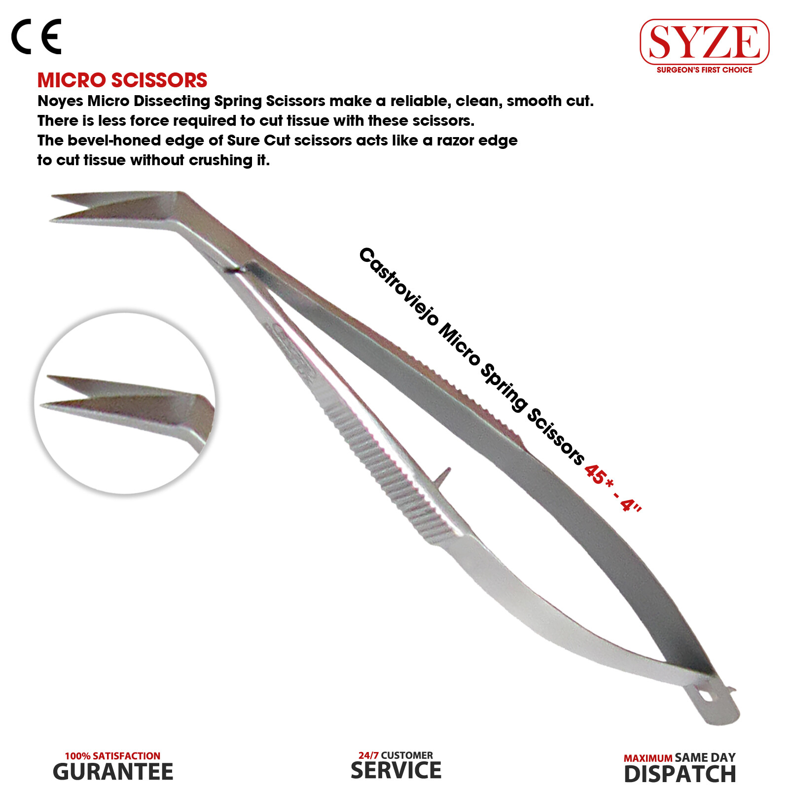 Range Of Micro Dissecting Spring Scissors Precision Surgical ...