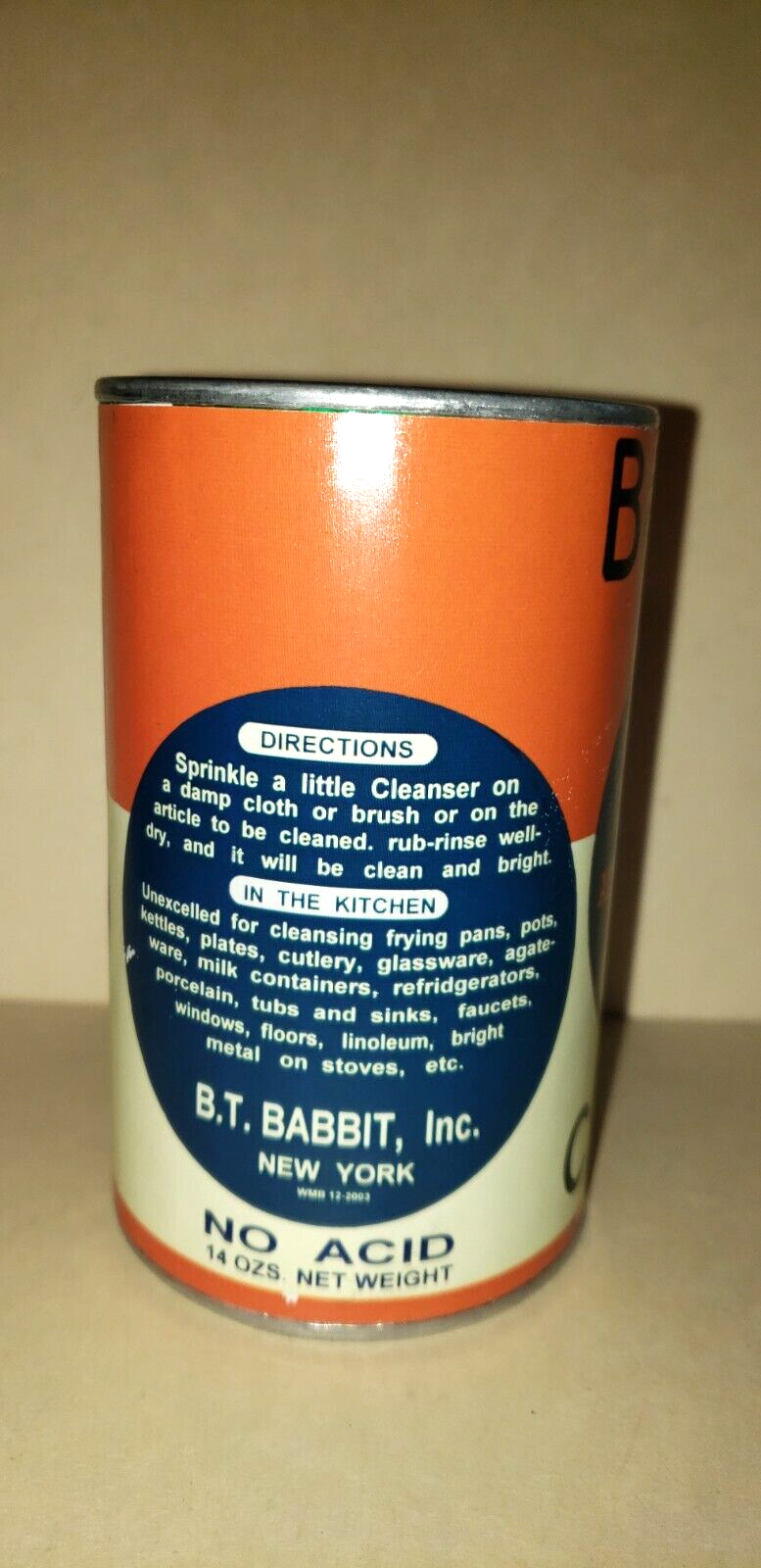 Vintage Babbitt's Cleanser Tin NOS | eBay