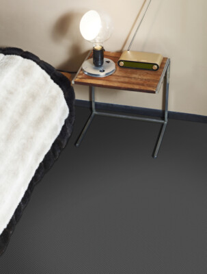 Black anti-slip sound Textured Vinyl Floor Lino cushion floor 3mm thick ...