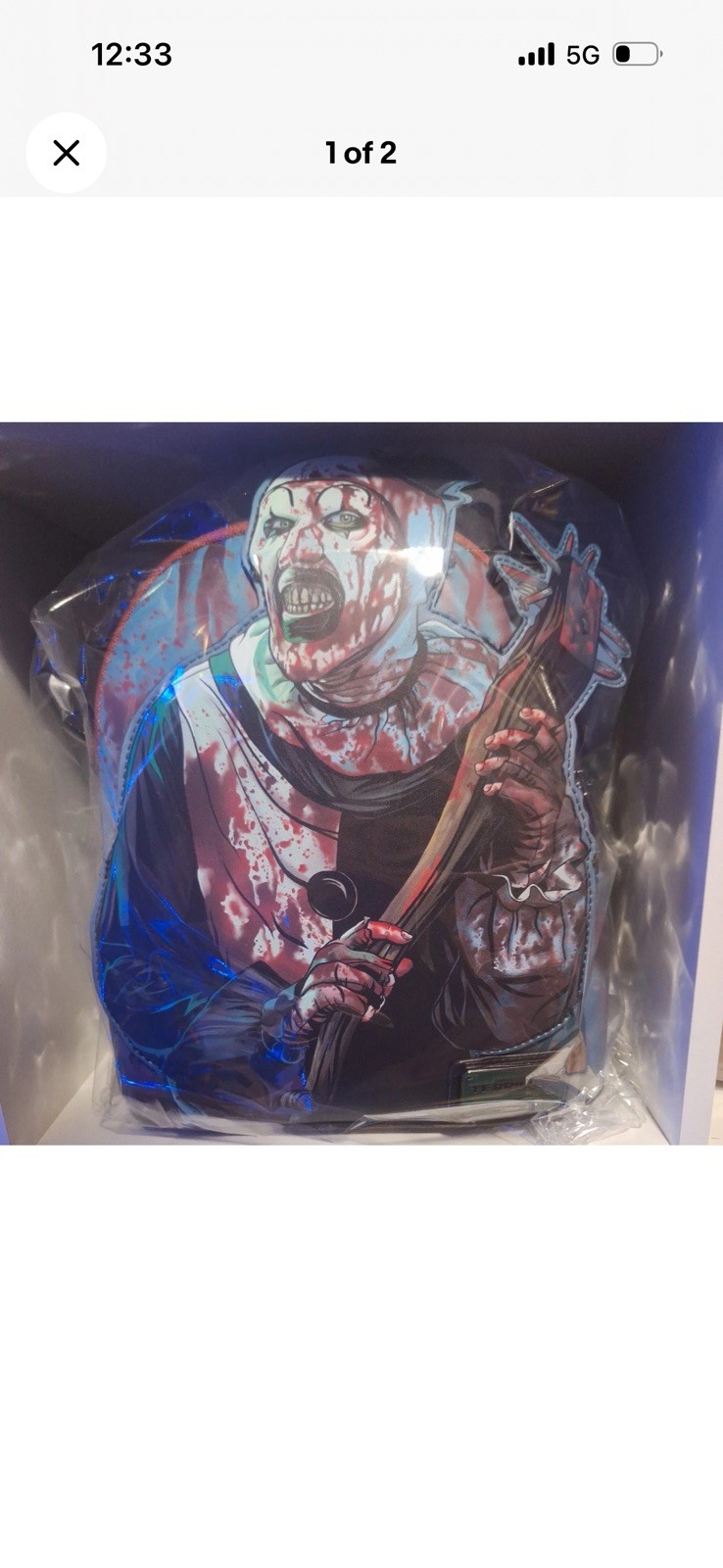 Loungefly Terrifier Art the Clown Blood Splatter Glow-in-the-Dark Mini ...