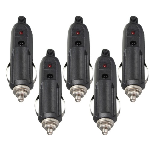 5Pcs Male Car Cigarette Lighter Socket Plug Connectors With Fuse PVC ...