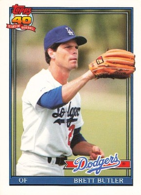 1991 Topps Brett Butler #151 Dodgers 40 Years of Baseball MLB Card | eBay