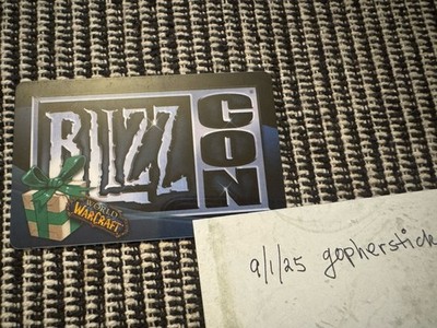 BLIZZCON 2008 World Of Warcraft POLAR BEAR LOOT CARD Big Blizzard Bear ...