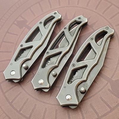 Lot Of 3 GERBER PARAFRAME Knife 4 1/8" Closed Frame Lock Stainless ...