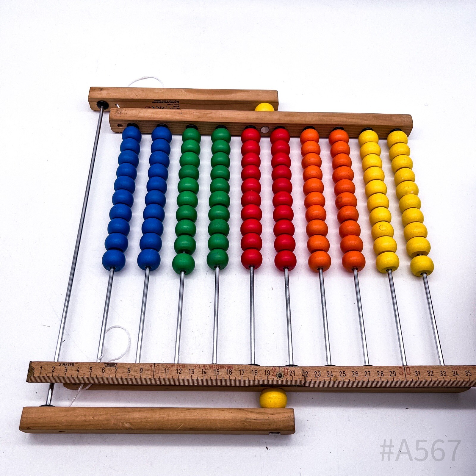 Slide Rule Abacus Counting Abacus with Colorful Wood Beads of Wood | eBay