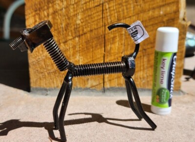 Bolt welded Metal Art Artwork Dog / Puppy Figurine Figure | eBay