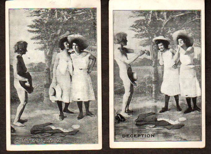 RARE & AMAZING VERY RISQUE 2 Antique PHOTO CARDS! Fine HISTORIC WILD ...