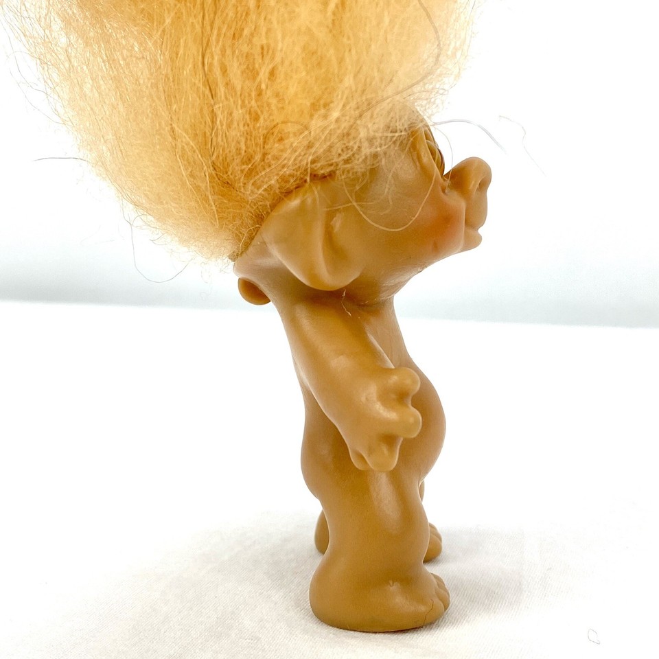 Vintage 1960's Dam-Era TAB TROLL Doll Tibetan Yellow Mohair & Gold ...