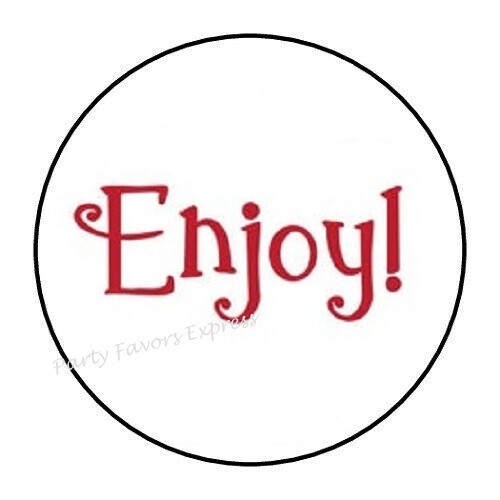 ENJOY! ENVELOPE SEALS LABELS STICKERS PARTY FAVORS | eBay
