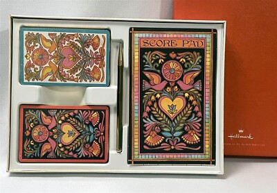 Vintage Sealed Hallmark Bridge Playing Cards Hippy Flowers Retro Floral ...