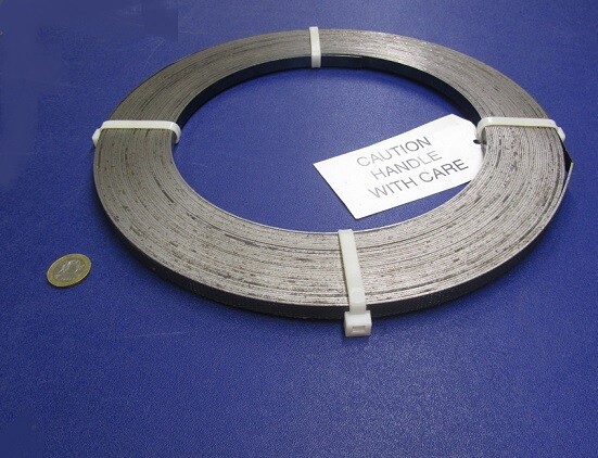 1095 Hard Blue Tempered Spring Steel Shim .010" Thick x .375" Wide x ...