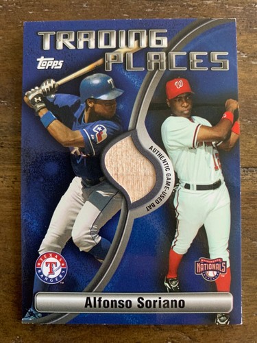 ALFONSO SORIANO Game Used Bat Relic 2006 Topps Trading Places #TPR-AS ...