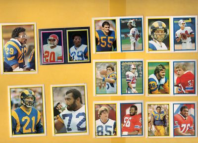 1984 Los Angeles Rams Sticker Set ERIC DICKERSON NOLAN CROMWELL JACKIE ...