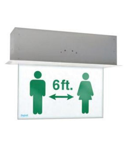 Beghelli OL2-HT-LG1-CCR-SW-SD Social Distancing LED Sign 120v 277v | eBay