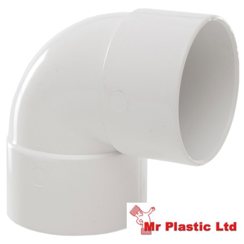 Polypipe 50mm Solvent Weld Waste Pipe Fittings in White (actual size ...