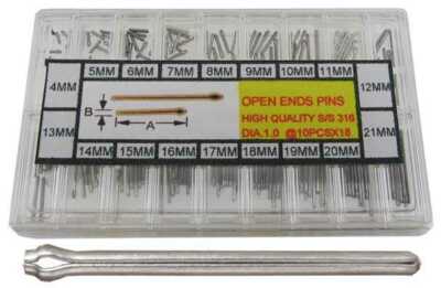 Stainless Steel Split Pins For Watch Bracelet Links 1mm Diameter 4mm ...
