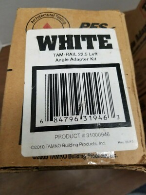 Tamko TAM-RAIL WHITE - 22.5 Left Angle Adapter Kit - NIB | eBay