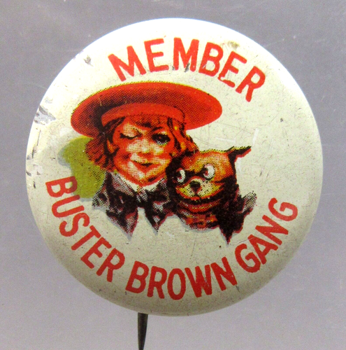 1950's MEMBER BUSTER BROWN GANG 1" pinback button TIN LITHO * | eBay