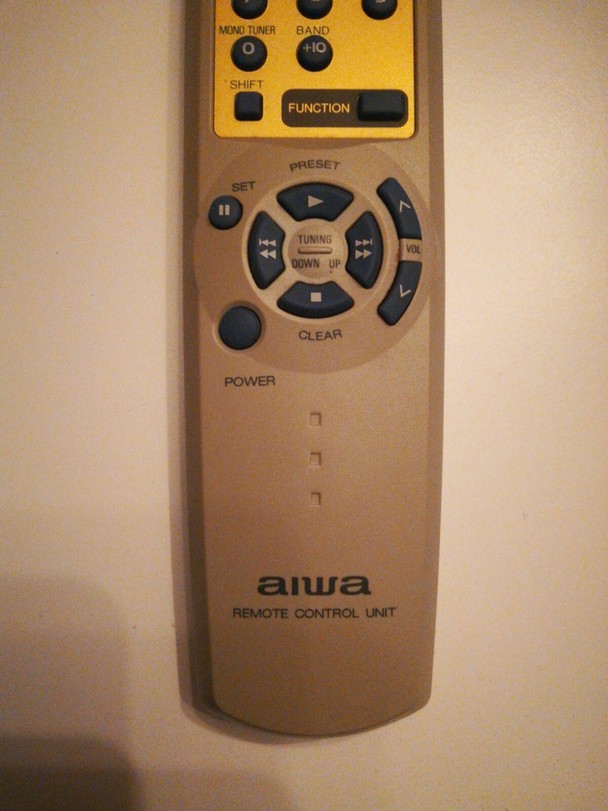 AIWA RC-ZAS02 AUDIO REMOTE CONTROL, CXNA111 CXNA115 CXNJA20 NSXAJ17 ...