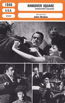 Fiche Cinéma - JOHN BRAHM - HANGOVER SQUARE - 1945 | eBay