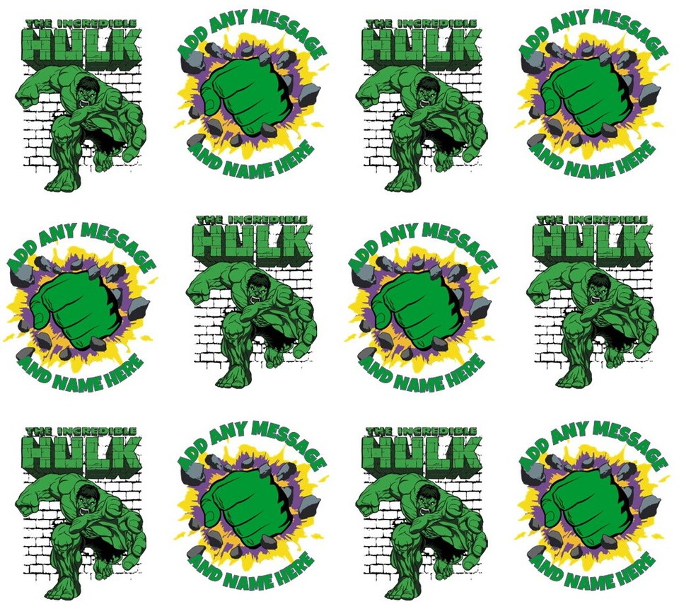 Hulk Super Hero Personalised Gift Wrapping Paper Fathers Day Birthday ...