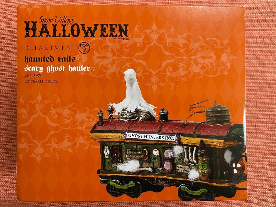 Dept 56 Halloween Haunted Rails Scary Ghost Hauler NIB- Sold w/Adapter ...