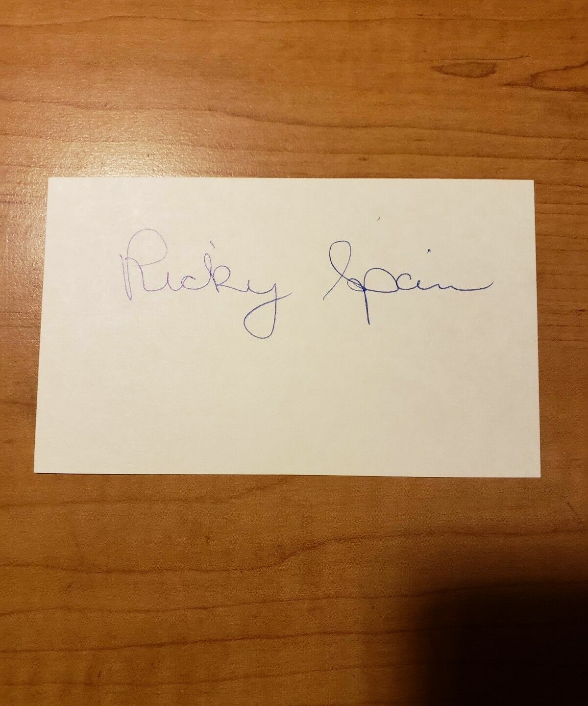 RICKY SPAIN - BOXER - AUTOGRAPH SIGNED - INDEX CARD -AUTHENTIC - A1907 ...