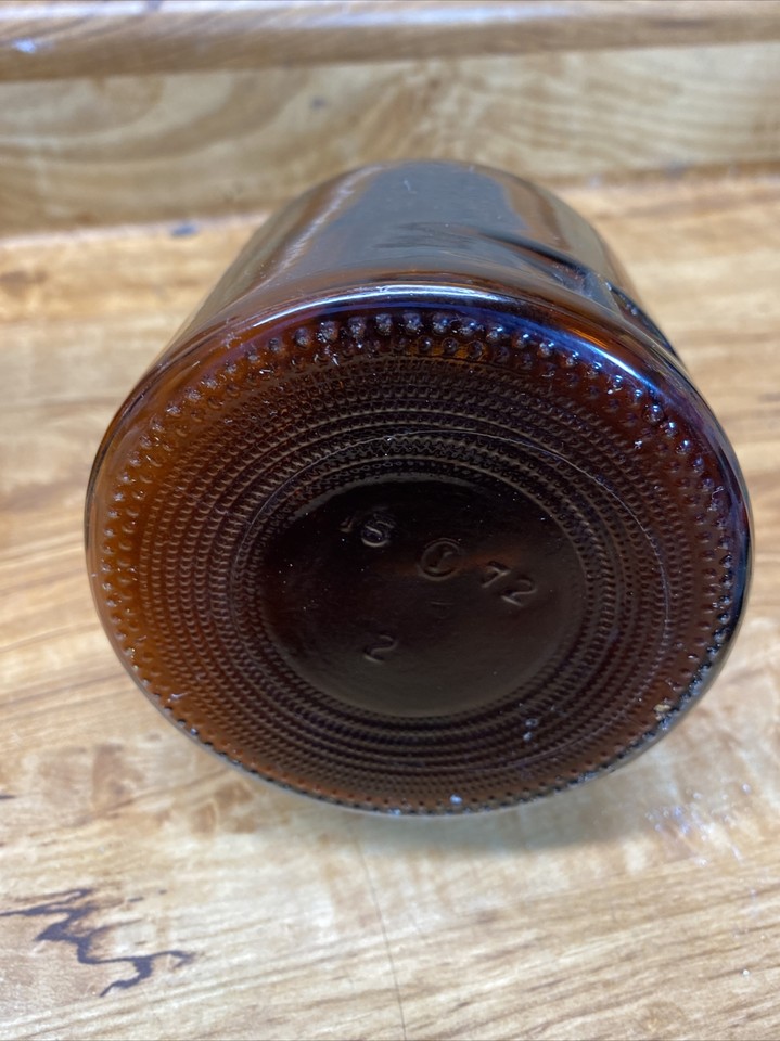 Vintage Brown Glass Syrup Jars, 9" tall, Bottle Kitchen Syrup Jar, no ...