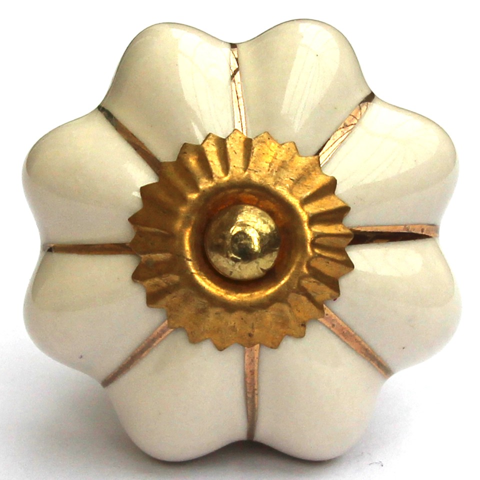 White cream ceramic knobs drawer pulls cupboard door knobs porcelain china | eBay