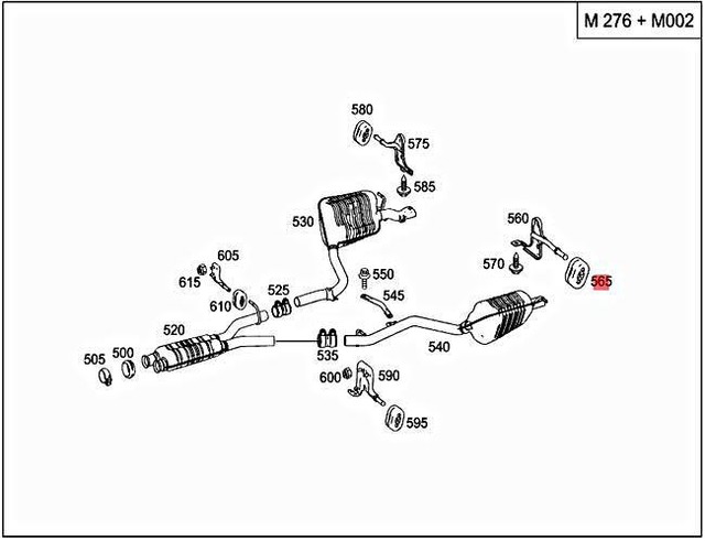Mercedes-Benz 2124920444 Genuine OEM Muffler & Pipe Bushing for sale ...