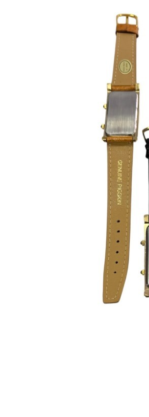 Vtg Moulin Men 37mm Gold Tone Dual Time World Map Leather Band New ...
