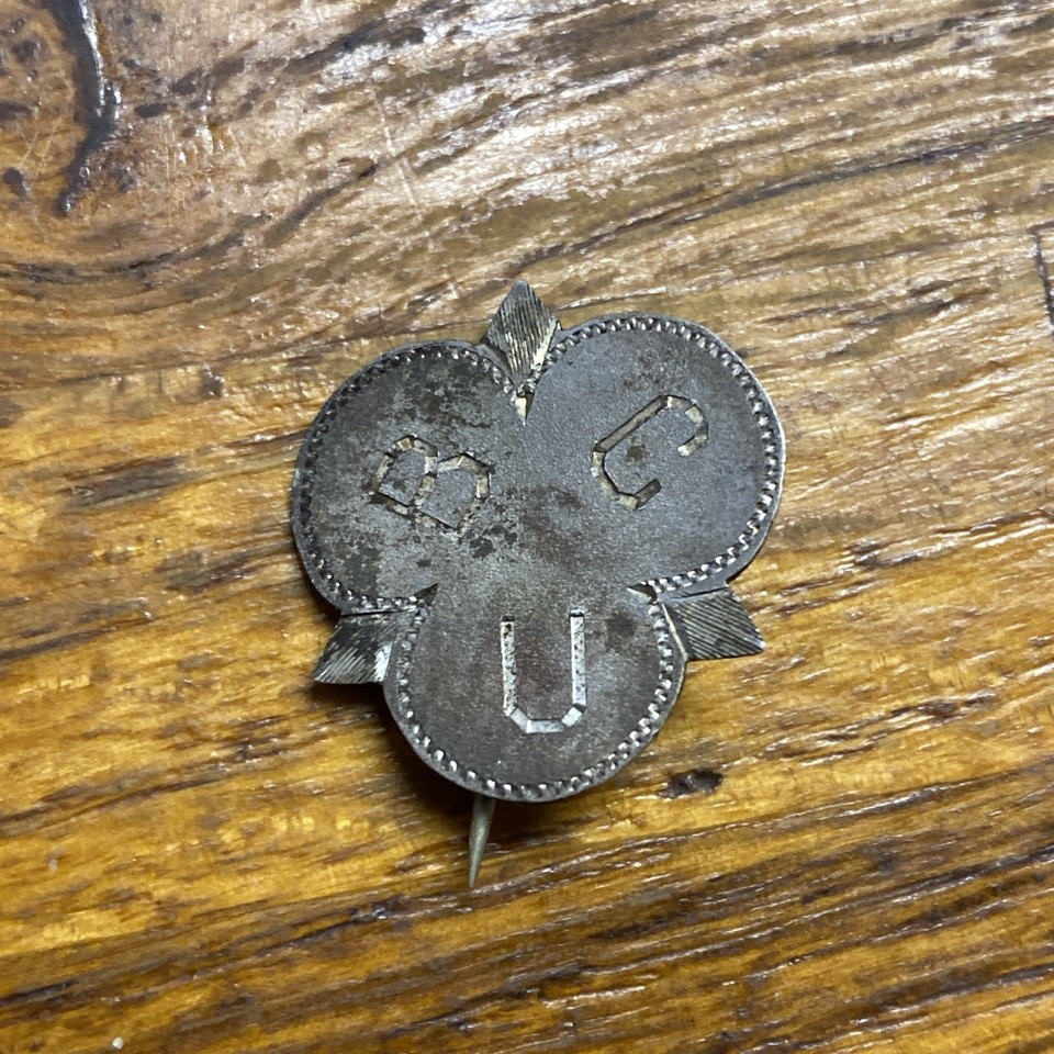 Civil War Federal CS 2nd 4th Corps Badge Clover ID Silver Pin Irish ...