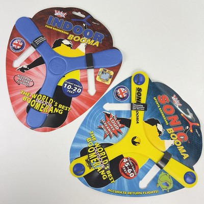 Wicked Sonic Booma Boomerang Tri Blade Frisbee & Indoor Foam Booma Set ...