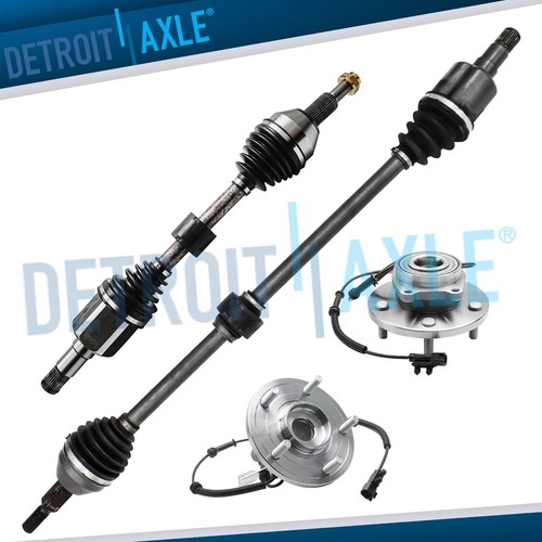 Front Driver Passenger CV Axle Shafts Wheel Hub Bearings for Dodge ...